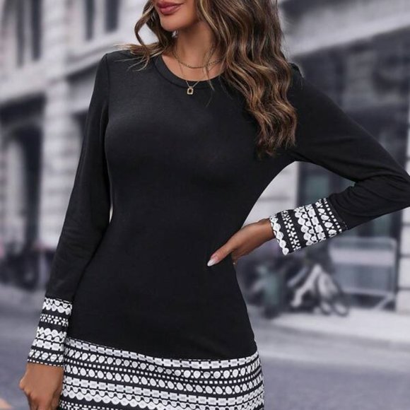 MONARCH FASHION | Dresses | Black Geometric Bodycon Dress | Poshmark